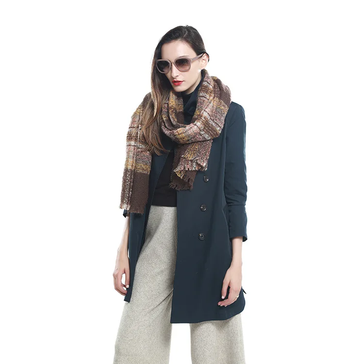Bufanda coreana engrosada entramado en otoño e invierno| | - AliExpress