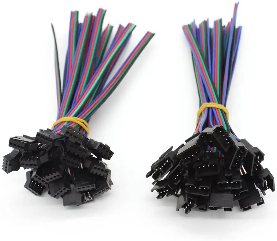 4pin 10 Uds jst conector macho y hembra a tope de conexión de línea ...