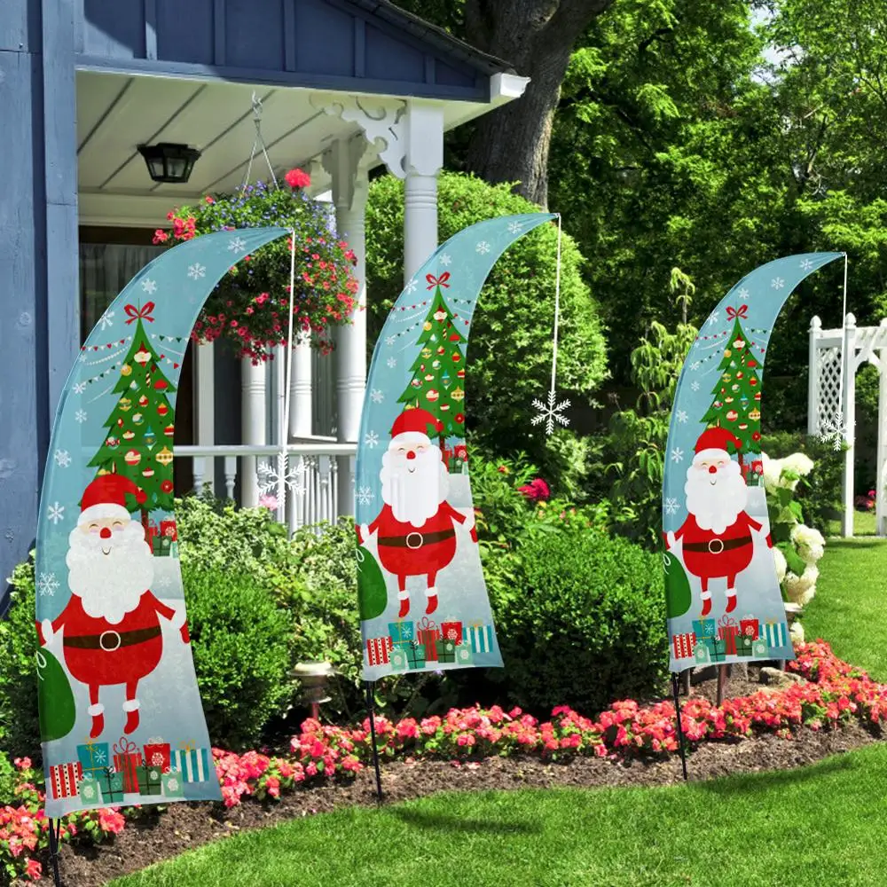 Christmas-Light-blue-Feather-Flag-Swooper-Flag-with-Pole-Kit-Outdoor ...