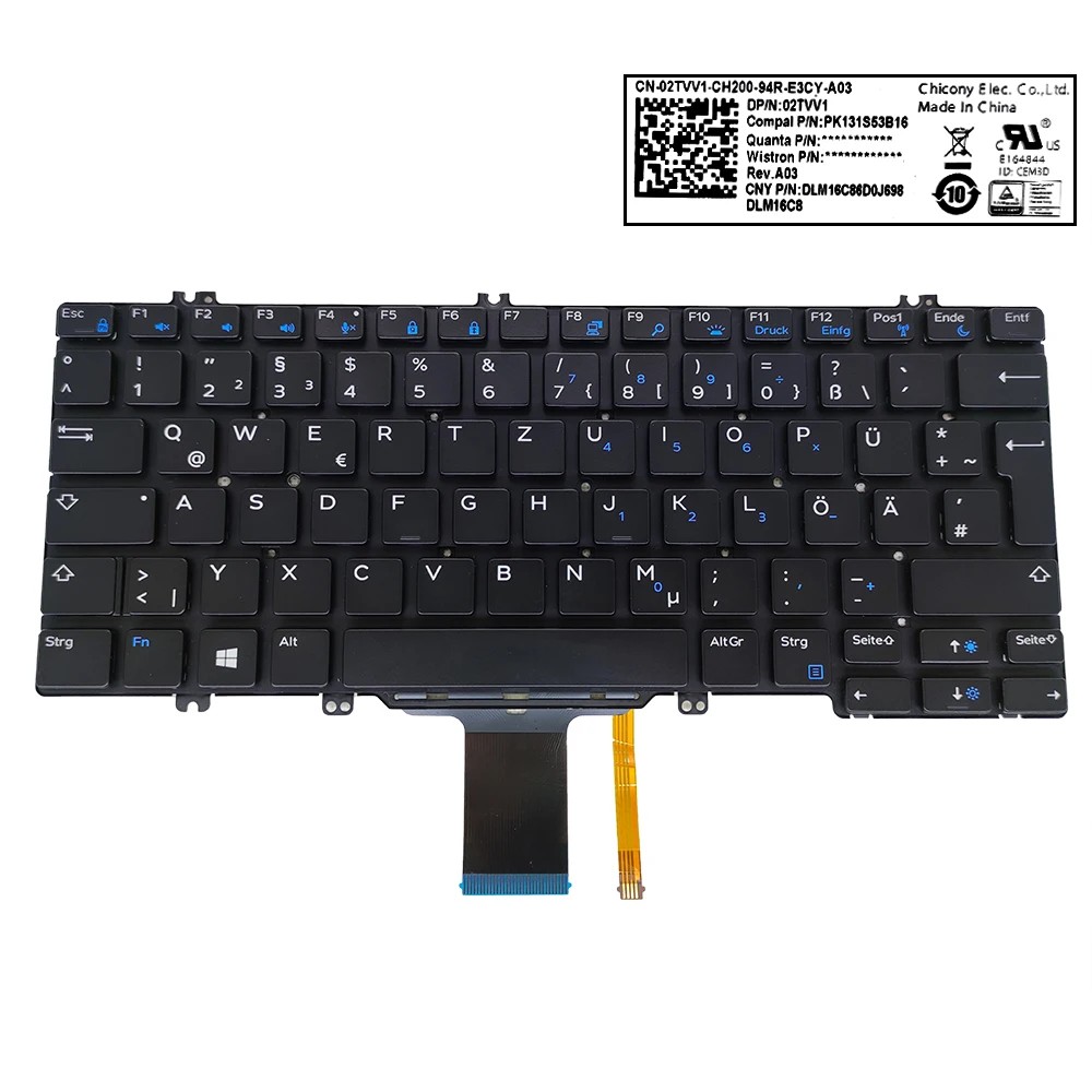 GR-GE-Keyboard-Backlit-Jerman-untuk-Dell-Latitude-E7280-7290-7390-E7285 ...