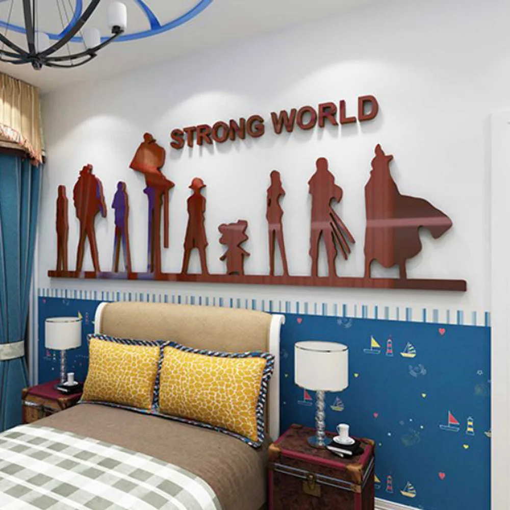 DIY Acrylic Crystal Wall Sticker One Piece Monkey D Luffy Poster | One ...