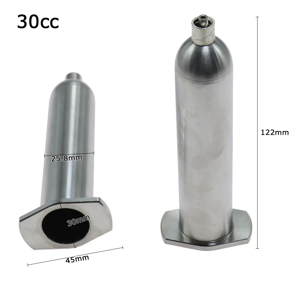 Seringa industrial estilo japonês de aço inoxidável 30cc 50cc barris de ...