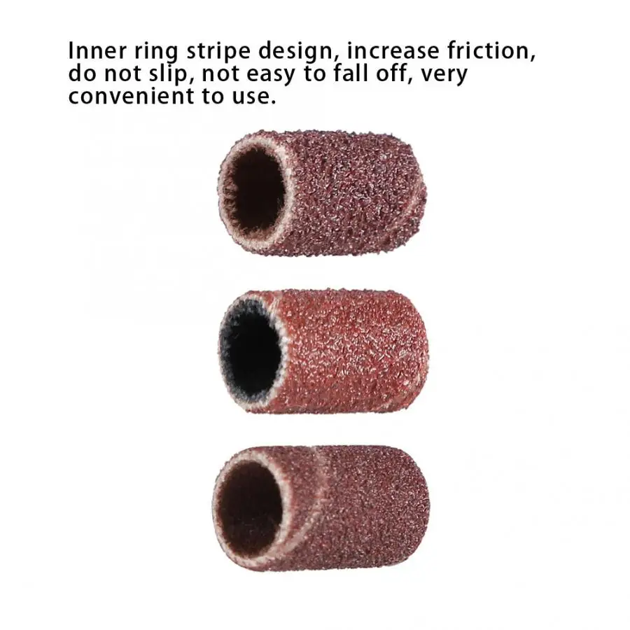 Nail Art 100pcs Nail Sanding Ring Grinding Head Sanding Band Ring Drill ...