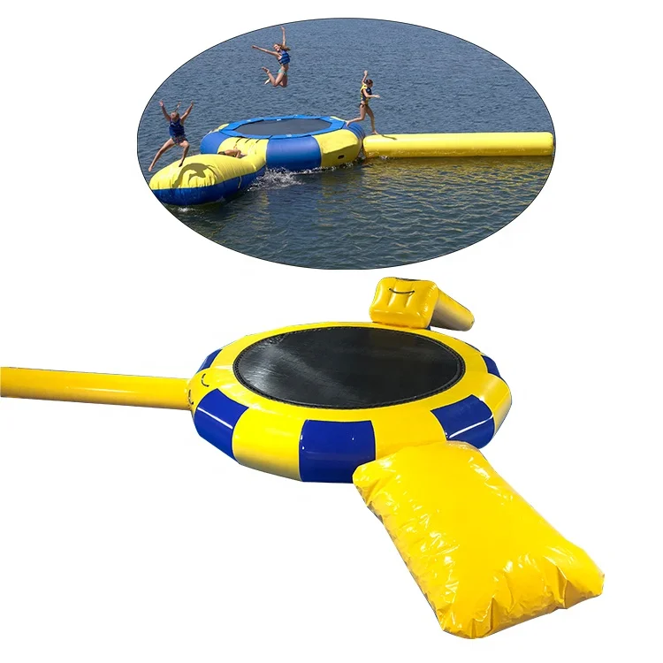 Inflatable Water Trampoline With Slide & Tube & Jumping Pillow Bag ...