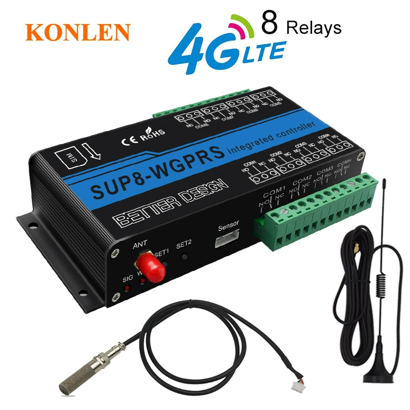 Sup8 4g 3g Gsm Controller 8ch Relay Remote Power Switch Timer ...