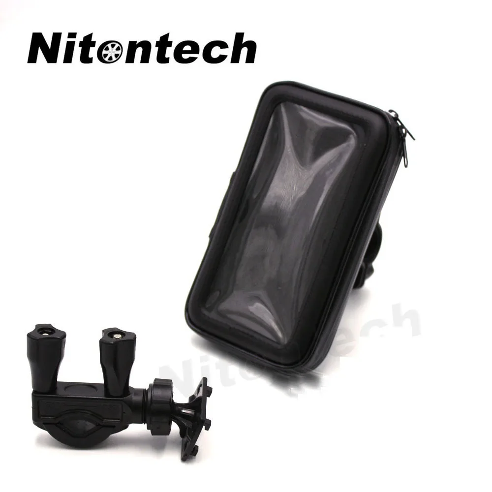 Universal Motorcycle Phone Holder Waterproof Handlebar Mount Cellphone ...