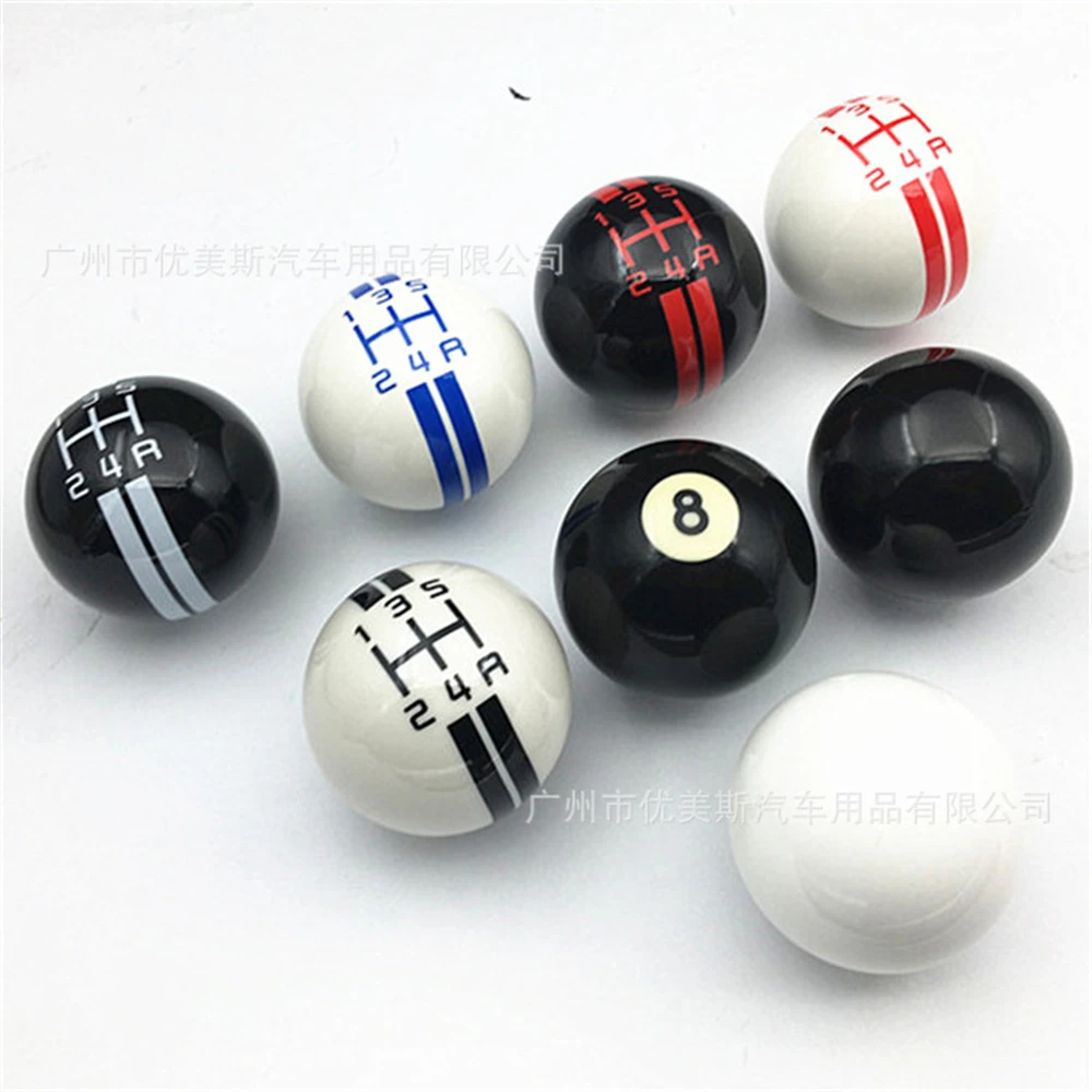 Car-8-billiards-Ball-Resin-Round-Shape-Manual-5-6-Speed-Gear-Shift-Knob ...