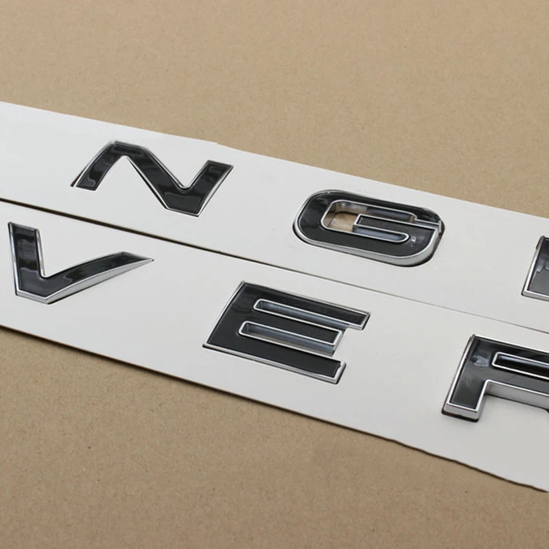 Chrome Edge Letters Emblem for RANGE ROVER Evoque Velar SV ...