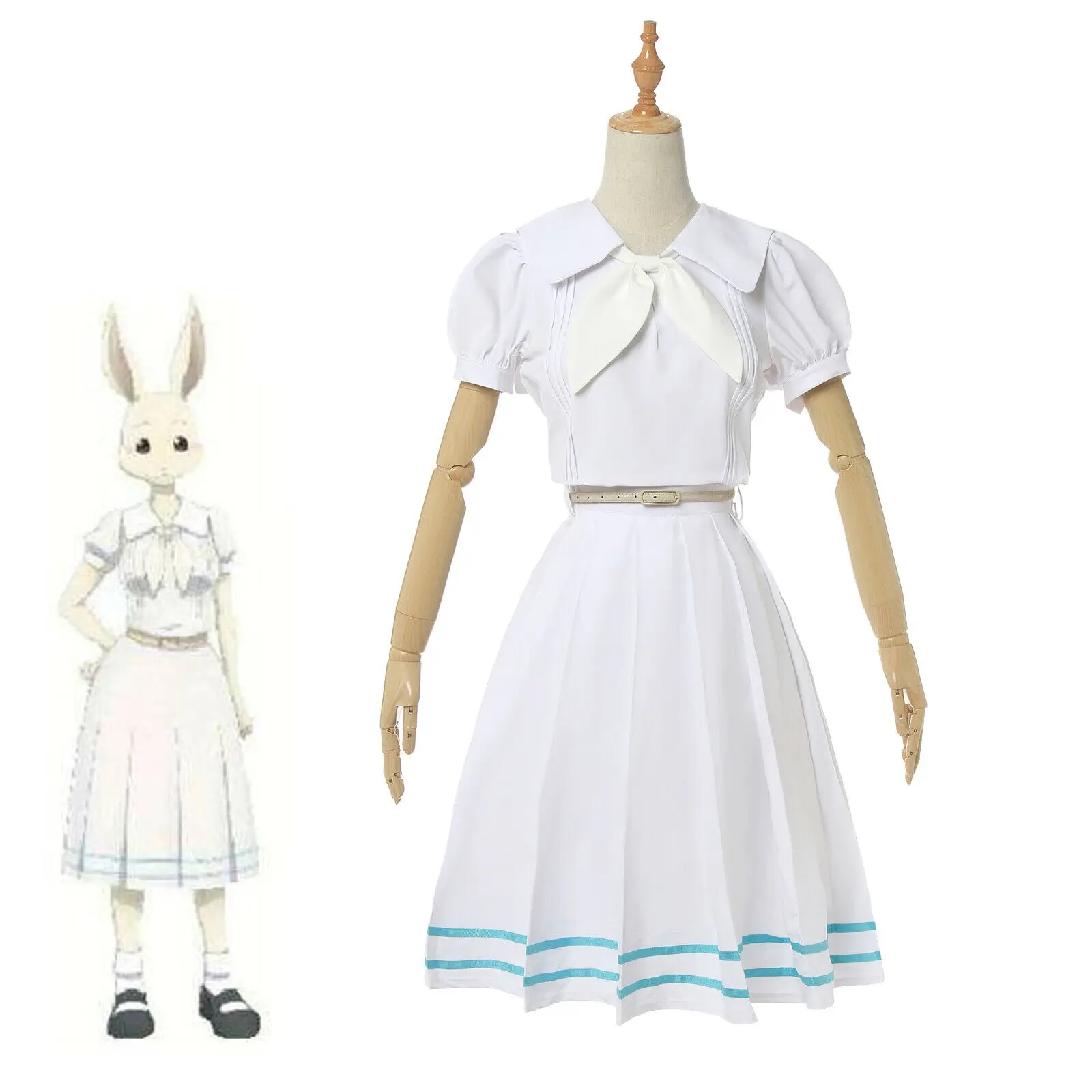 Anime Beastars Haru White Sailor Uniform Cosplay Costume - AllCosplay.com