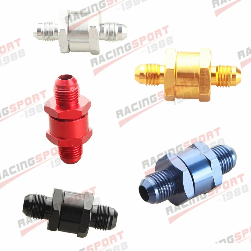 6an An6 Fuel Non Return One Way Check Valve Petrol Diesel Aluminium ...