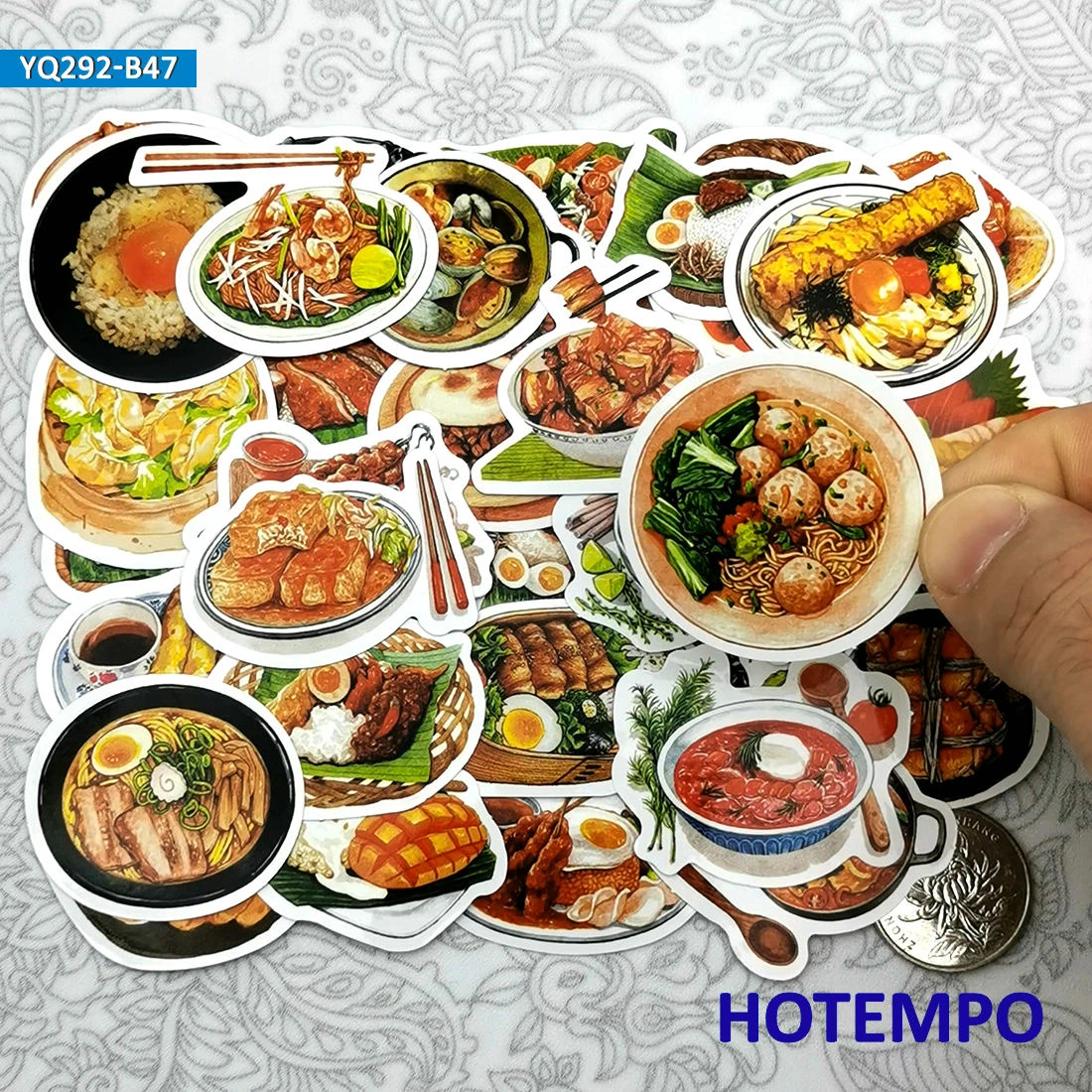 47pcs Delicacy Fine Food Mini Yummy Gourmet Art Style Travel Diary ...