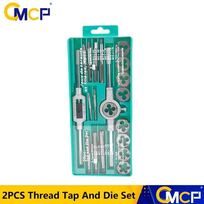 Tap And Die Set 8/20/40pcs Tap Wrench Threading Tools Metric/Imperial ...