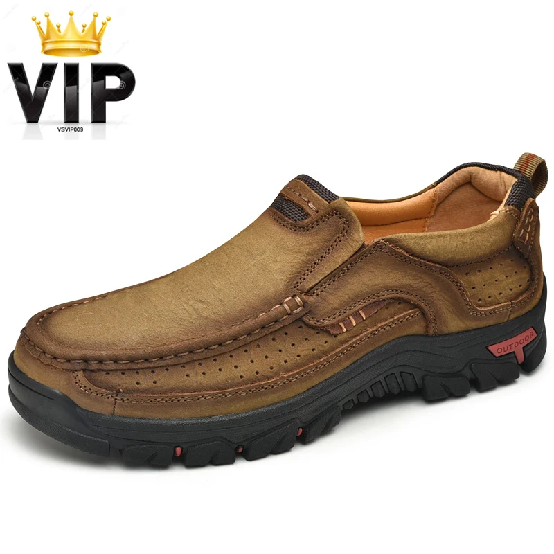 Only-for-VIP-Men-Genuine-leather-outdoor-sneakers-Vintage-boots-loafers ...
