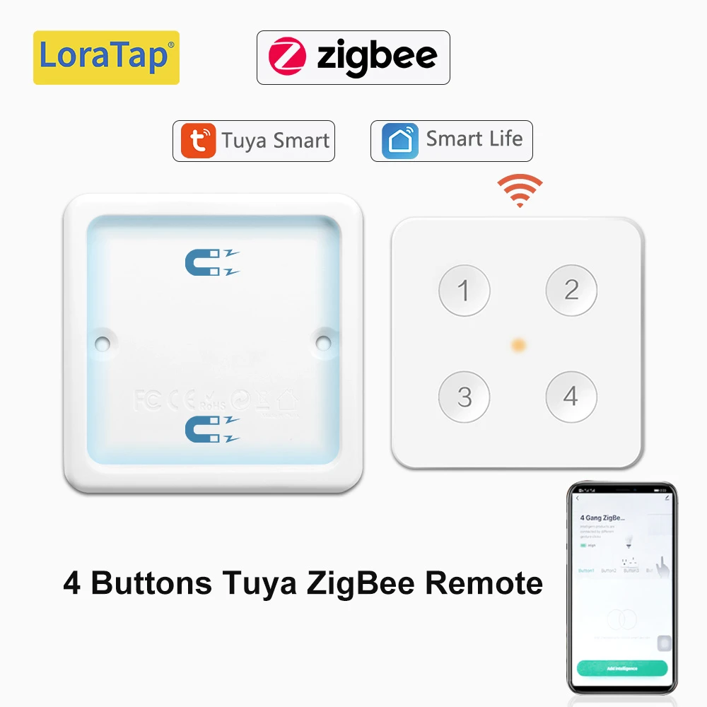 Tuya Zigbee 3.0 Wireless 4-button Remote Control Scene Switch ...
