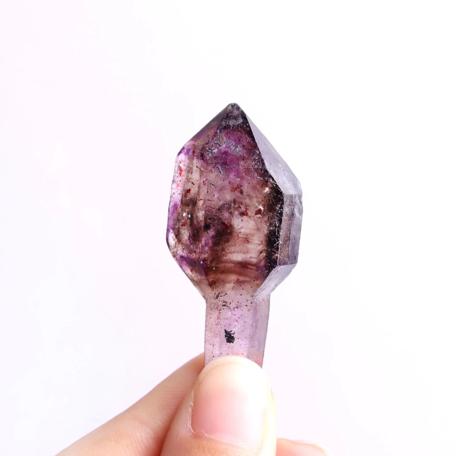 1PC ธรรมชาติหายากหยาบ Super Seven โครงกระดูกกระดูกคริสตัล Scepter สี ...