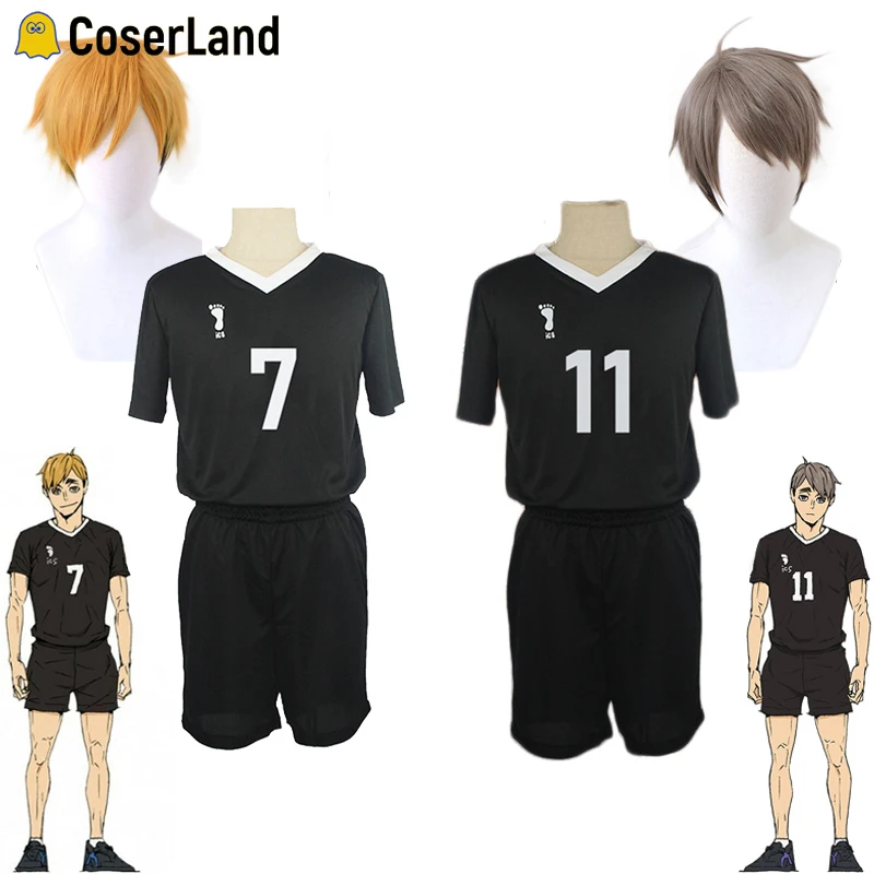 Haikyuu temporada 4 No.7 Miya Atsumu No.11 Osamu Miya Cosplay camisetas ...