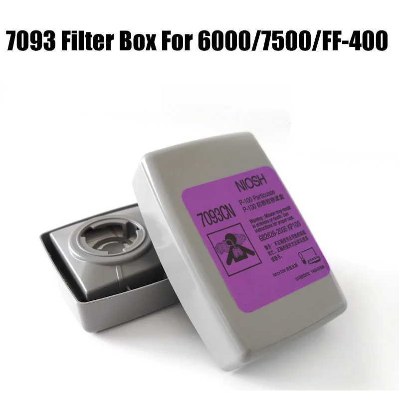 2pcs/1pair 7093CN Filtering Cartridge Replaceable Filter Box For 6000/7500/FF-40 Series Mask ...