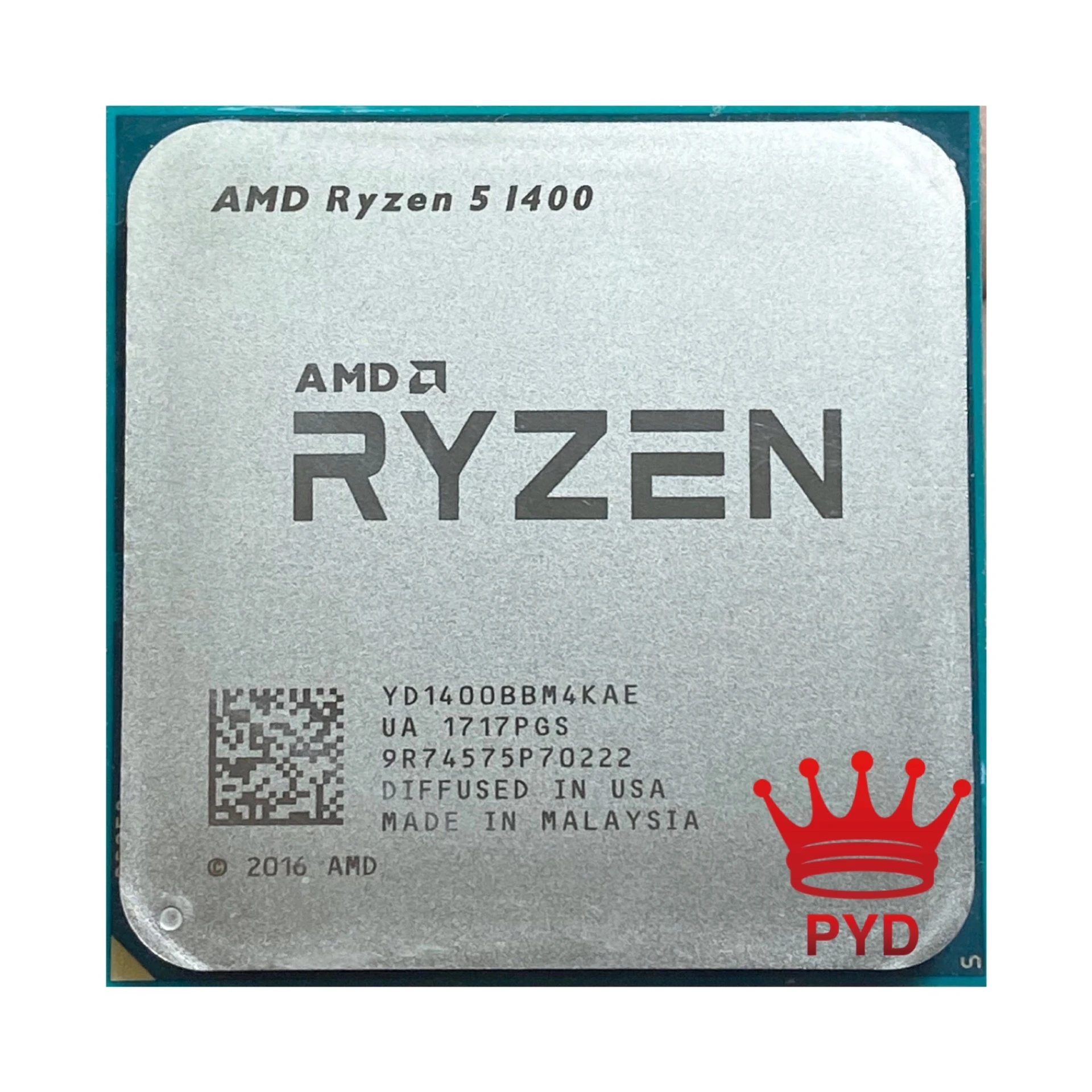 AMD Ryzen 5 1400 R5 1400 3.2 GHz Quad Core CPU Processor YD1400BBM4KAE ...