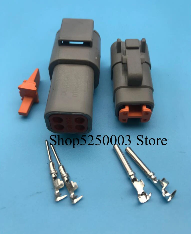 10 Sets 4 Pin Deutsch Dtm Wire Connector Dtm06-4s/atm06-4s Dtm04-4p ...