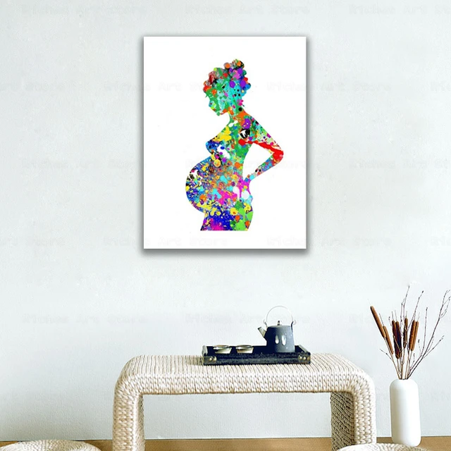 Abstract Pregnant Woman Painting