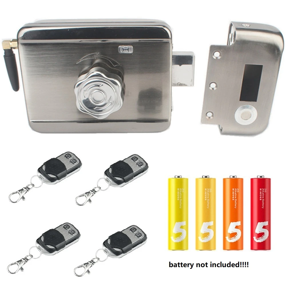 Battery Power Access Control Remote Control Electrical Gate Door Lock ...