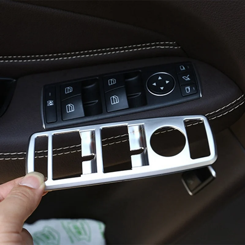 Chrome ABS Door Window Lift Button Cover Decor Trim for Tesla Model S ...
