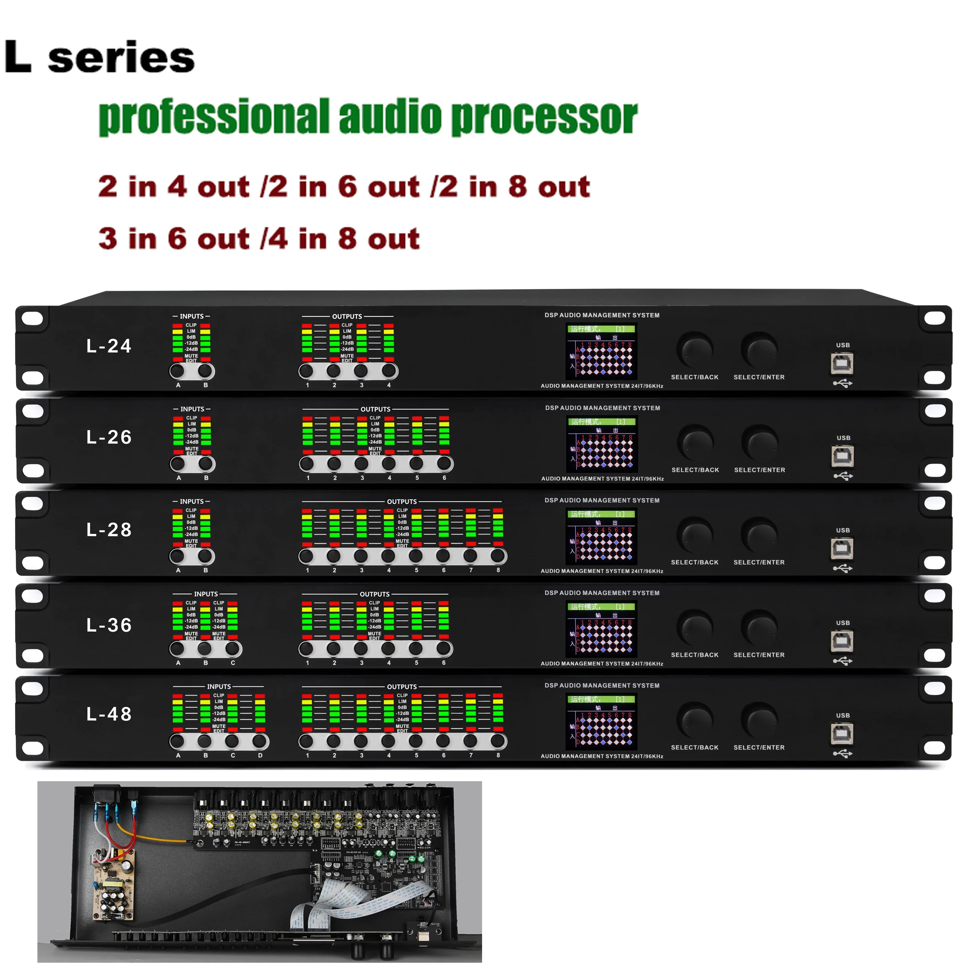 Paulkitson L Series 4In 8Out 32Bit DSP Processor Digital Professional ...