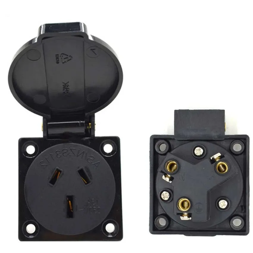 1pcs Black 10A 15A Australia Outdoor Industry Waterproof Socket New ...