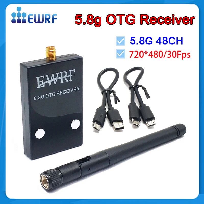 EWRF receptor de Audio FPV 5,8G 480CH UVC OTG, 720x480 para Android ...