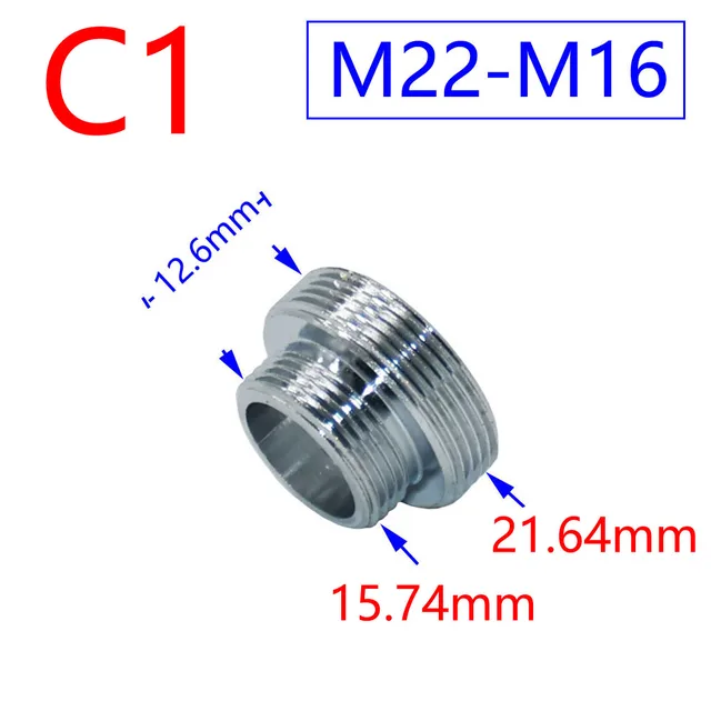 Silver 1/2 M20 M22 M24 Threaded Connector Brass M16 M17 M18 M19 M28 M32 ...