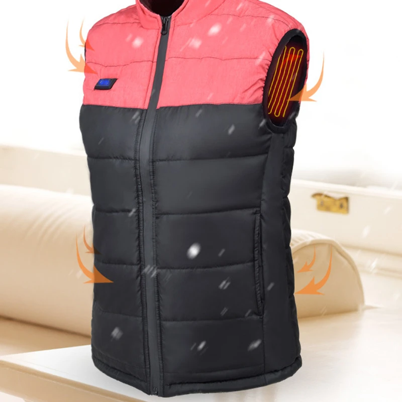 Heating Vest USB Smart Single Control Fever Vest Cotton Coat Standing ...