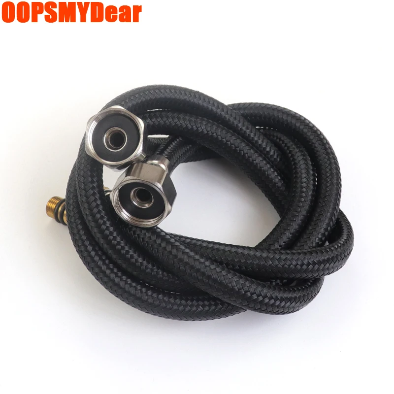 Plumbing Hose Kitchen Faucet Water Supply Hoses Black Flexible Nylon 3/ ...