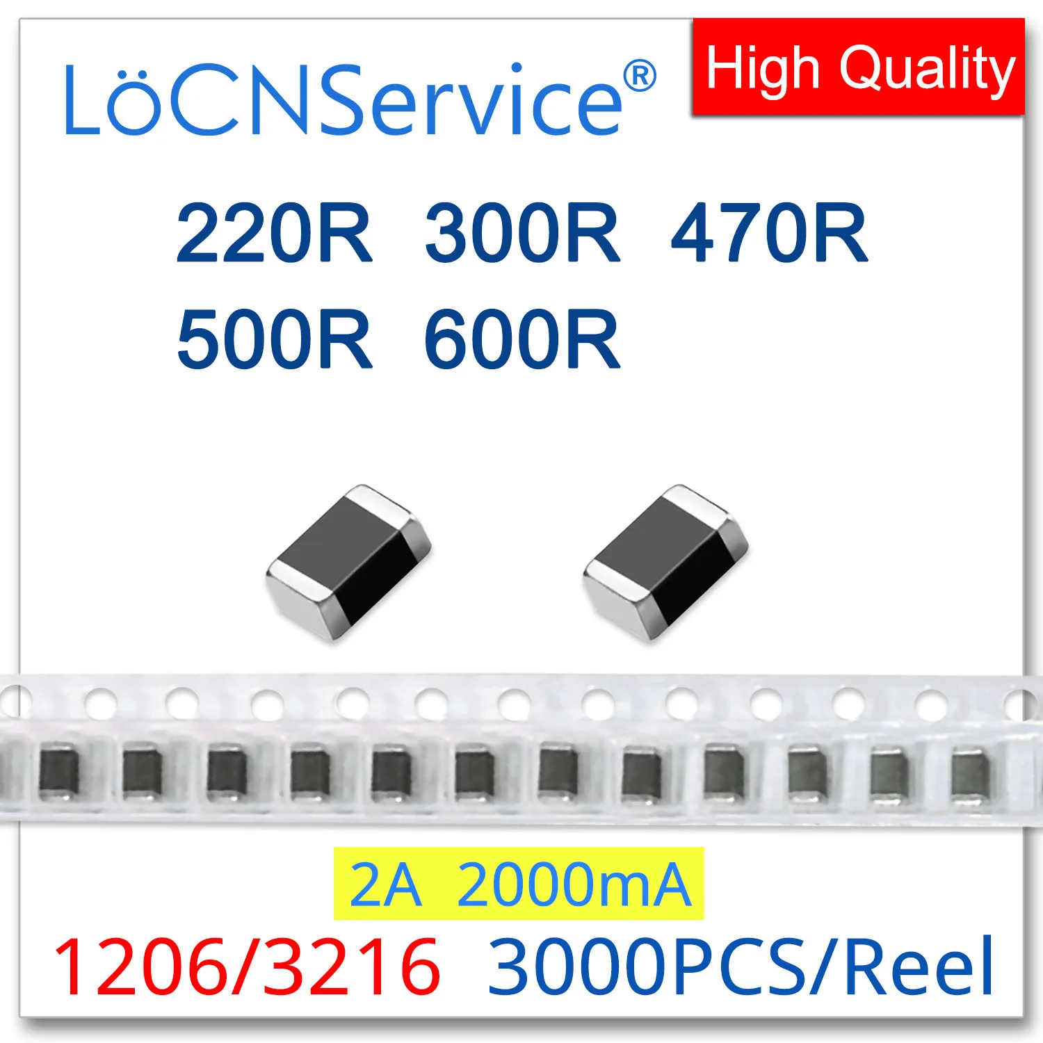LoCNService 1206/3216 100MHZ 3000PCS 2A Plastic package Multilayer Chip ...