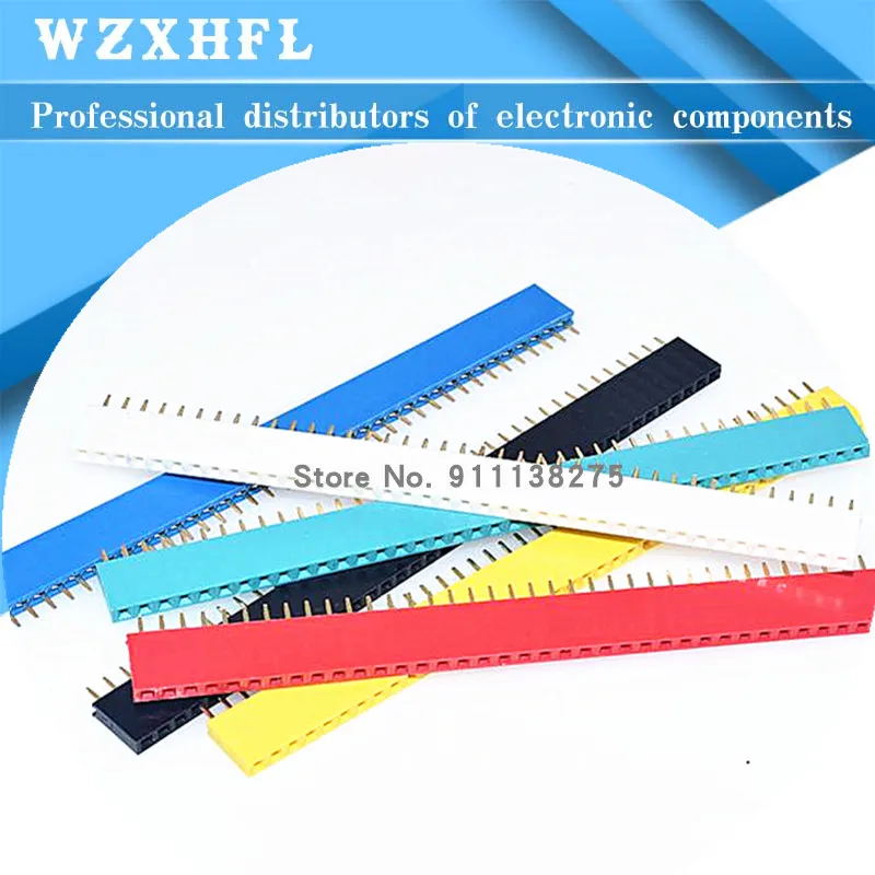 10pcs-2-54MM-40P-Single-row-female-Pin-socket-female-Header-Connector ...
