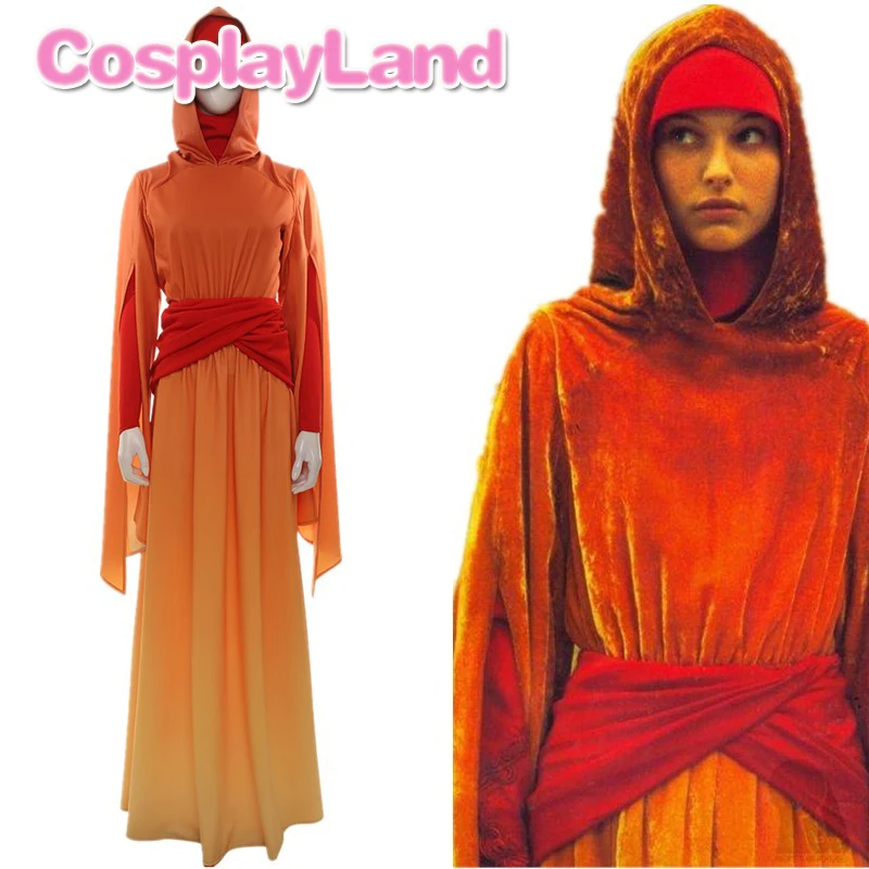 Starwars Padme Amidala Queen Cosplay Costume Fancy Halloween Princess ...