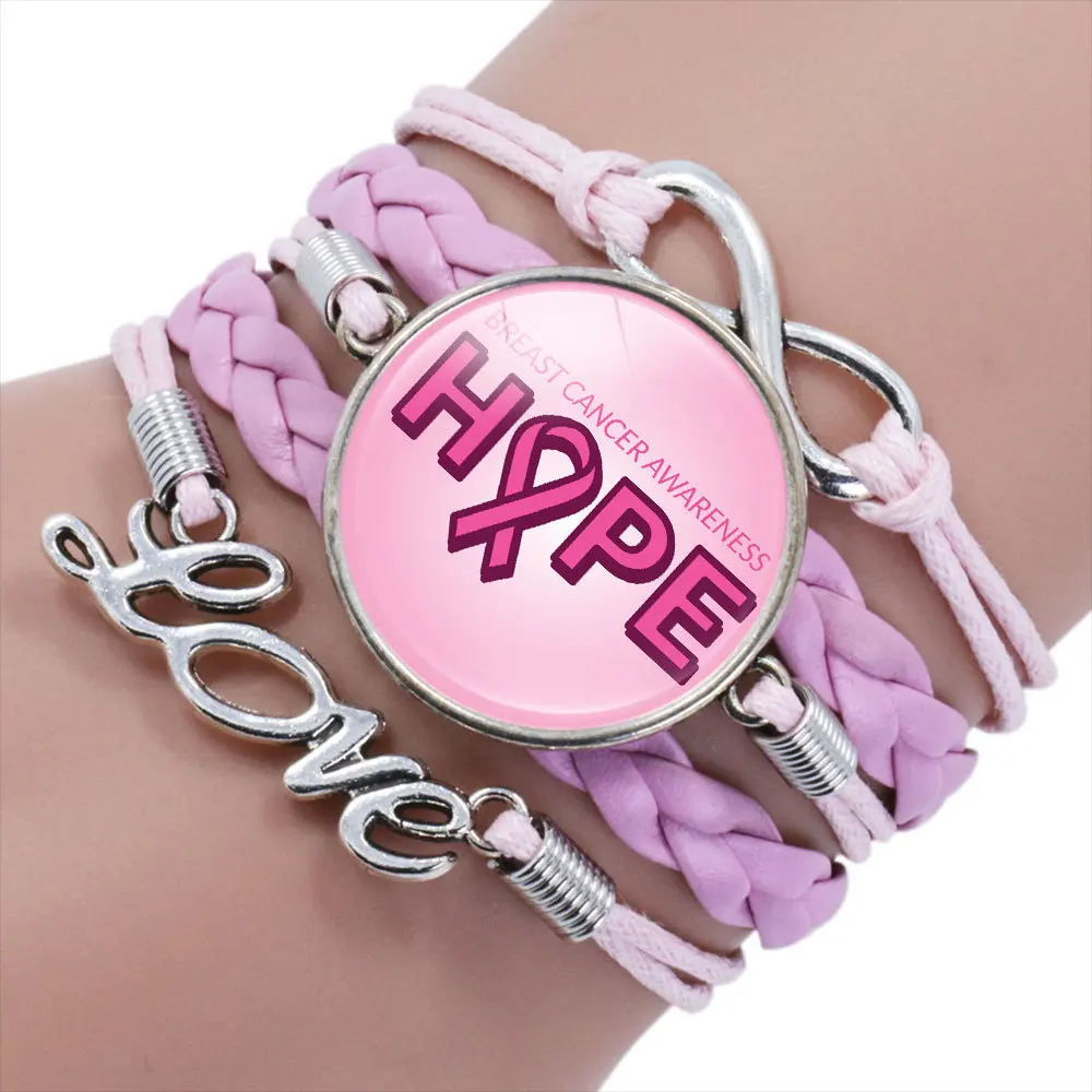 Breast Cancer Awareness Bracelets | Breast Cancer Ribbon Bracelet ...