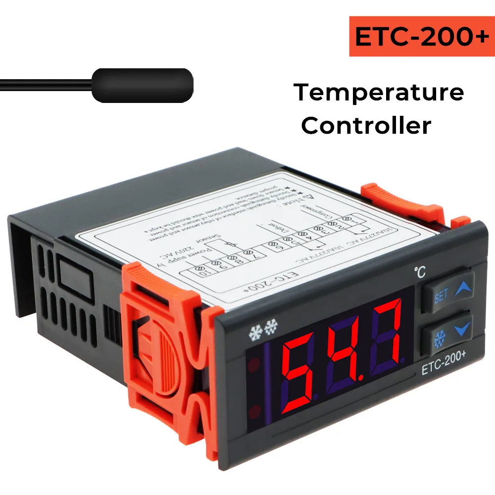 ETC 200+ Digital Thermostat Temperature Controller Microcomputer ...