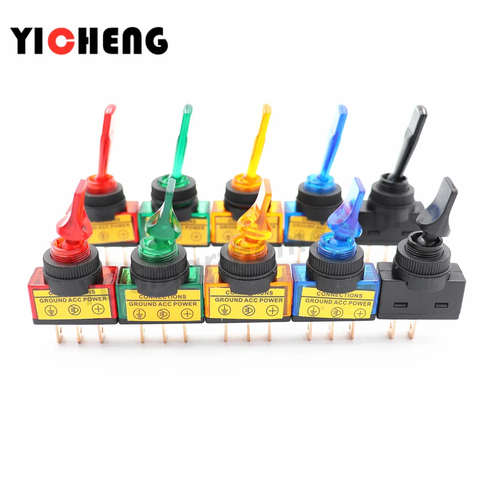 1Pcs Car toggle switch 12V illuminated car rocker switch 20A Rocker ...