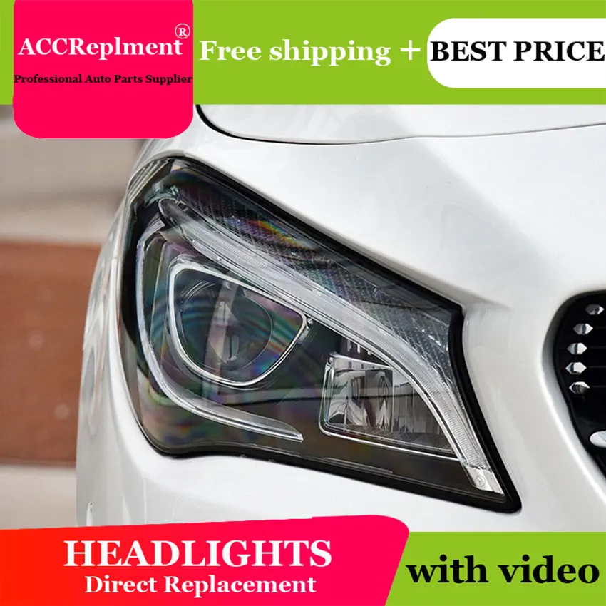 AUTO.PRO headlights for Benz CLA 2014-2019 car styling bi xenon lens ...