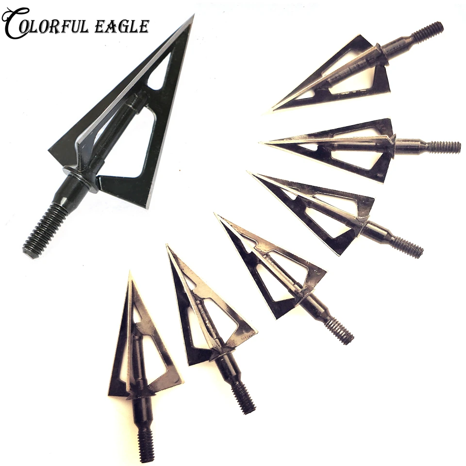 100 Grain Arrowhead Tip Point Telflon Surface Treatment Broadhead Arrow ...