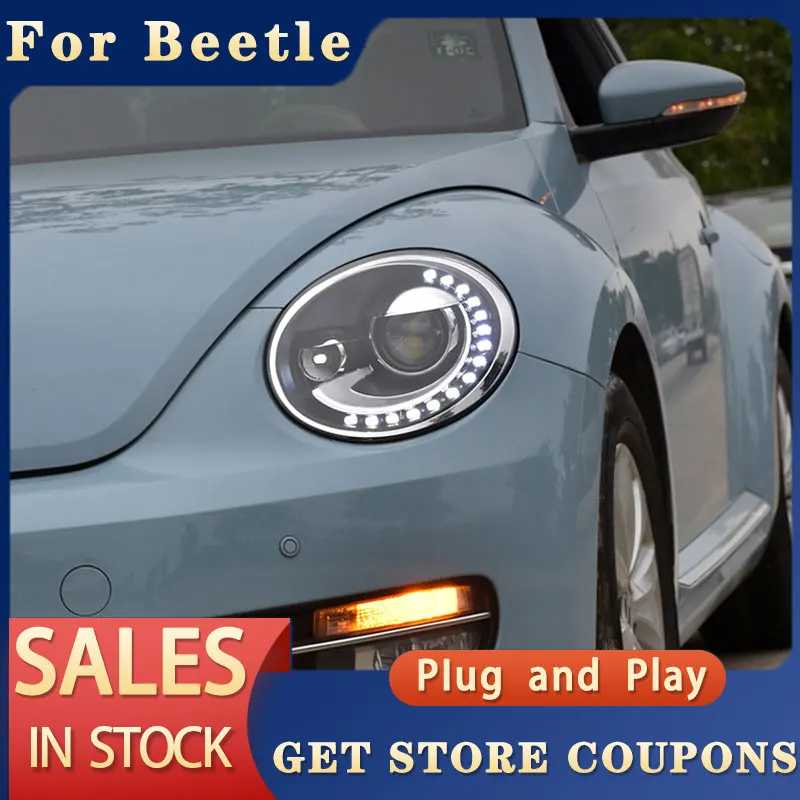 For-VW-Beetle-Head-lights-2013-2021-Beetle-LED-Head-light-DRL-Bi-Xenon ...