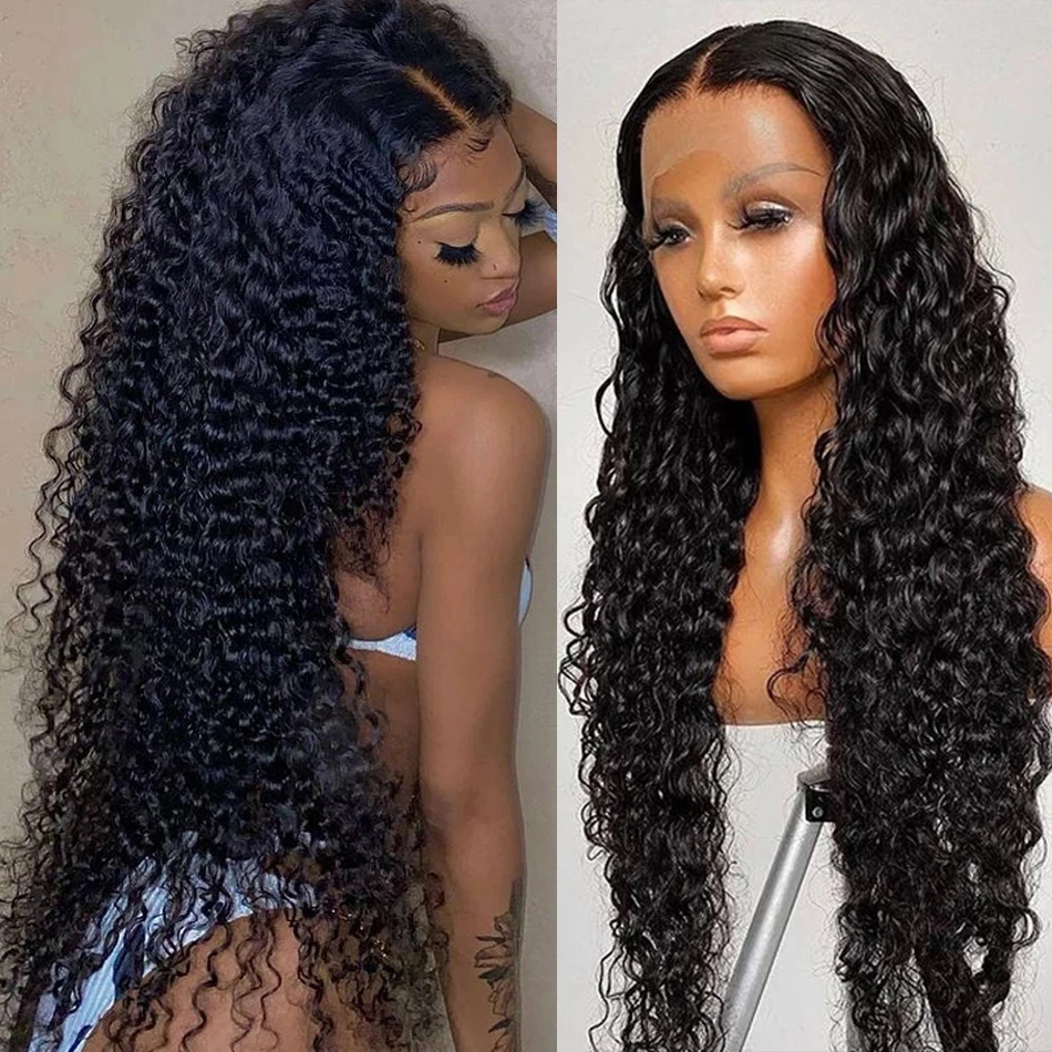 Brazilian 30 Inch Brazilian Deep Wave 13x4 Lace Frontal Wig For Women ...