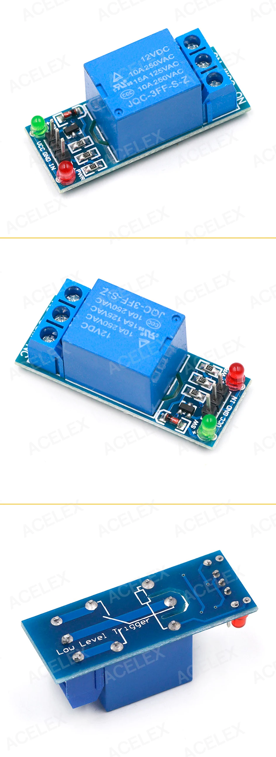 Buy DC 12V low level trigger One 1 Channel Relay Module Board 10A ...