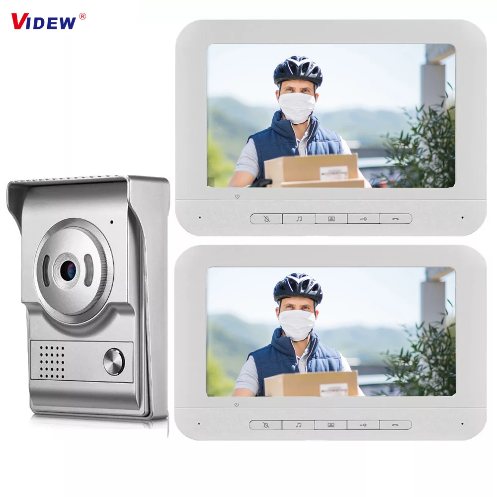 7-Inch-Video-Intercom-System-Doorbell-with-Camera-and-Monitor-Night ...