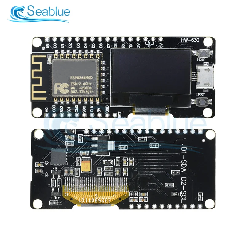 Module WIFI sans fil pour Wemos NodeMCU ESP8266, écran OLED ESP 12F ...