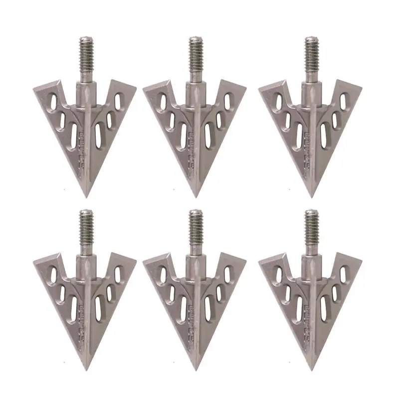 6-12pcs-Archery-Arrowhead-Broadhead-Fixed-Sharp-3-Blade-100-Grain ...