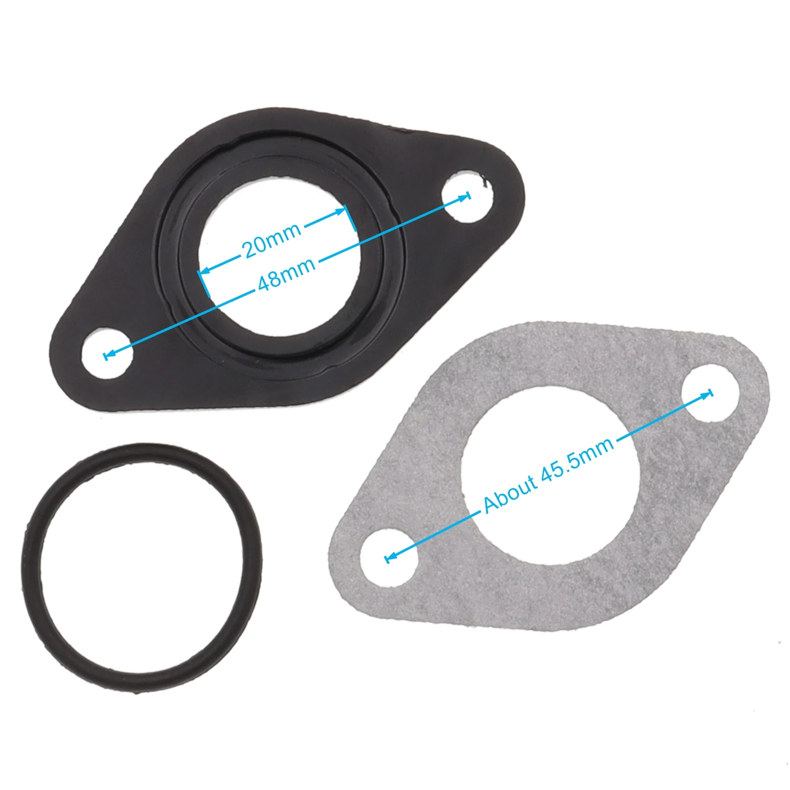 20mm Carburetor Manifold Intake Pipe Gasket Spacer Seal Set for 50cc ...