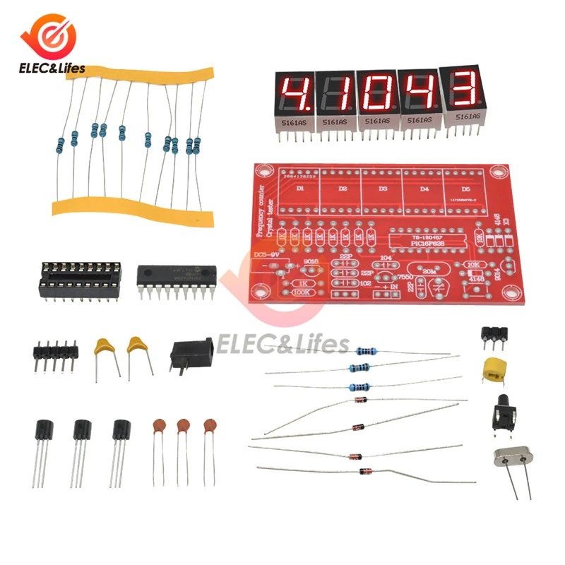 Frequency Counter Module Frequency Indicator Crystal Oscillator Tester Module Diy Kit With 5