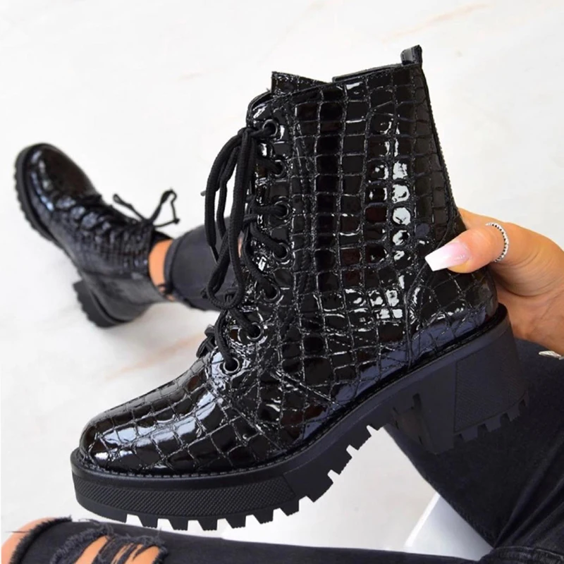 NASULA Botines de punta redonda con diamantes para mujer, botas de ...