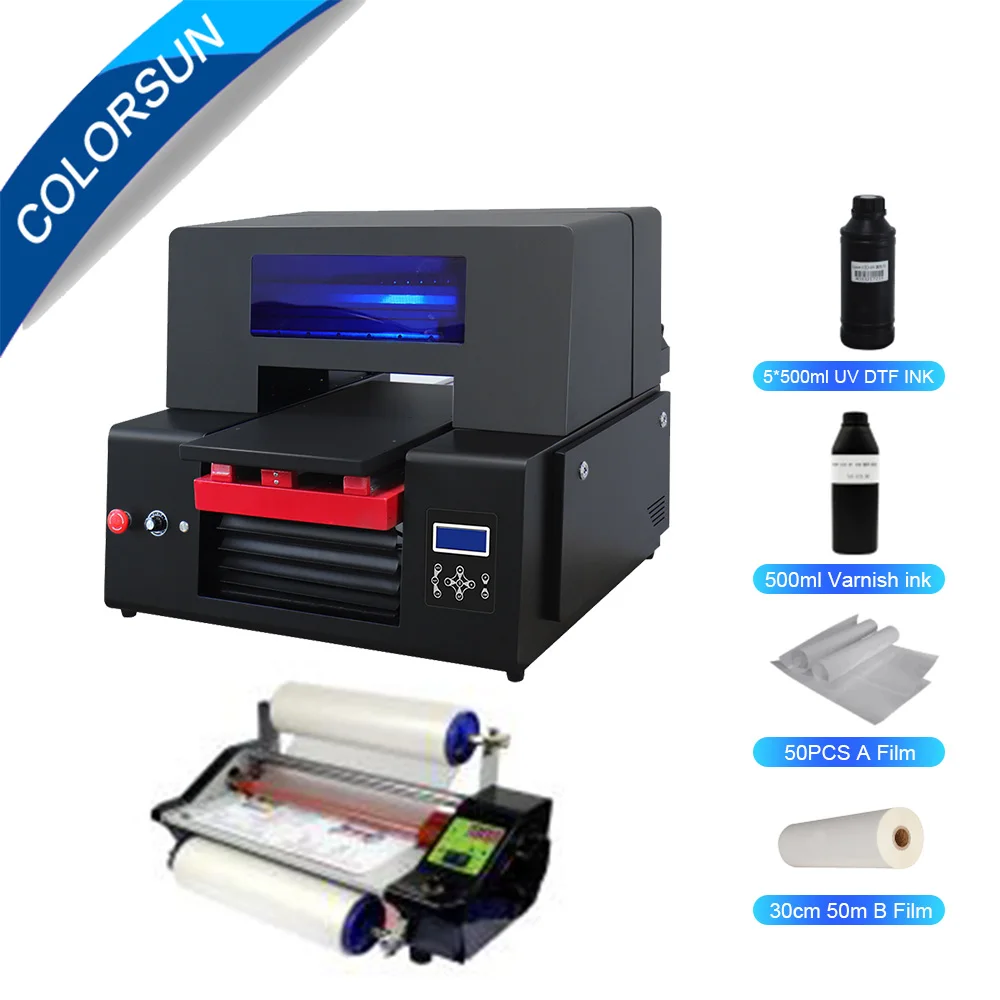 Colorsun uv dtf a3 impressora mais tamanho máquina de impressão para acrílico metal caneta ...